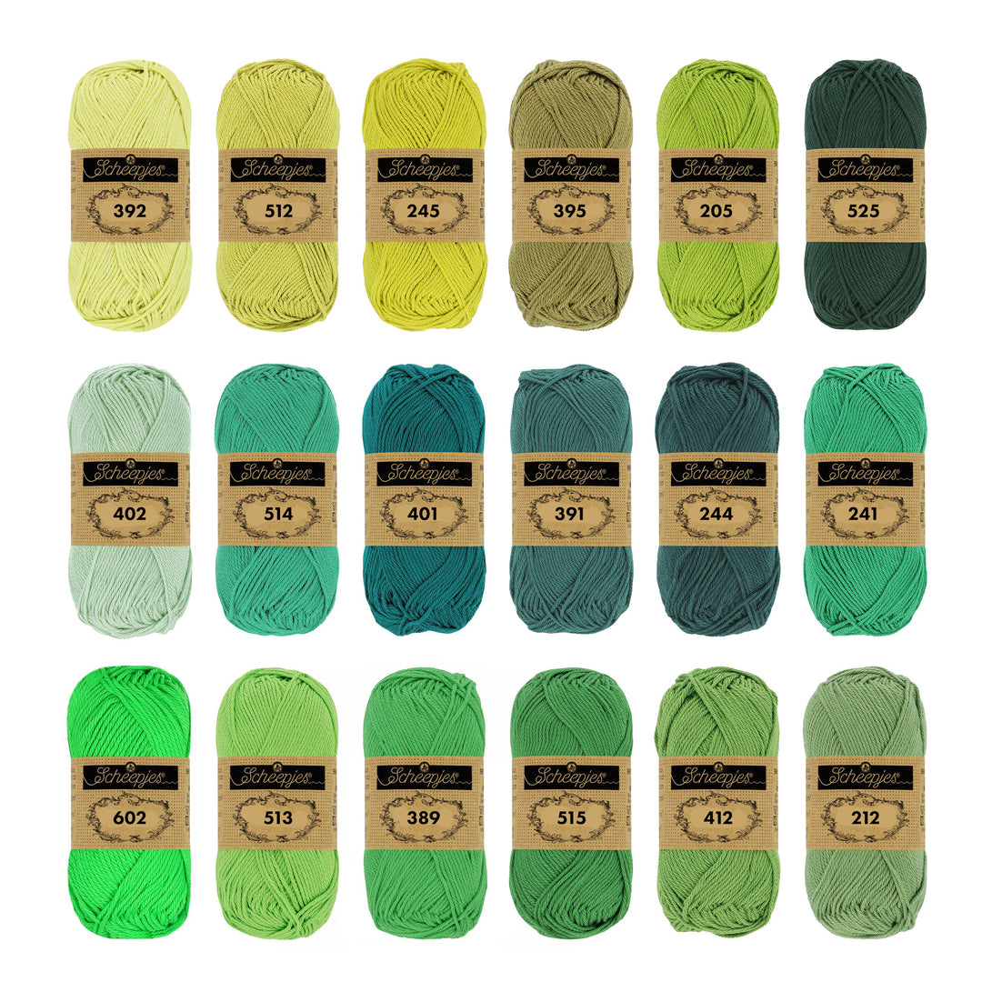 Scheepjes Catona . Greens - 10g 25g 50g – Lalylala Amigurumi