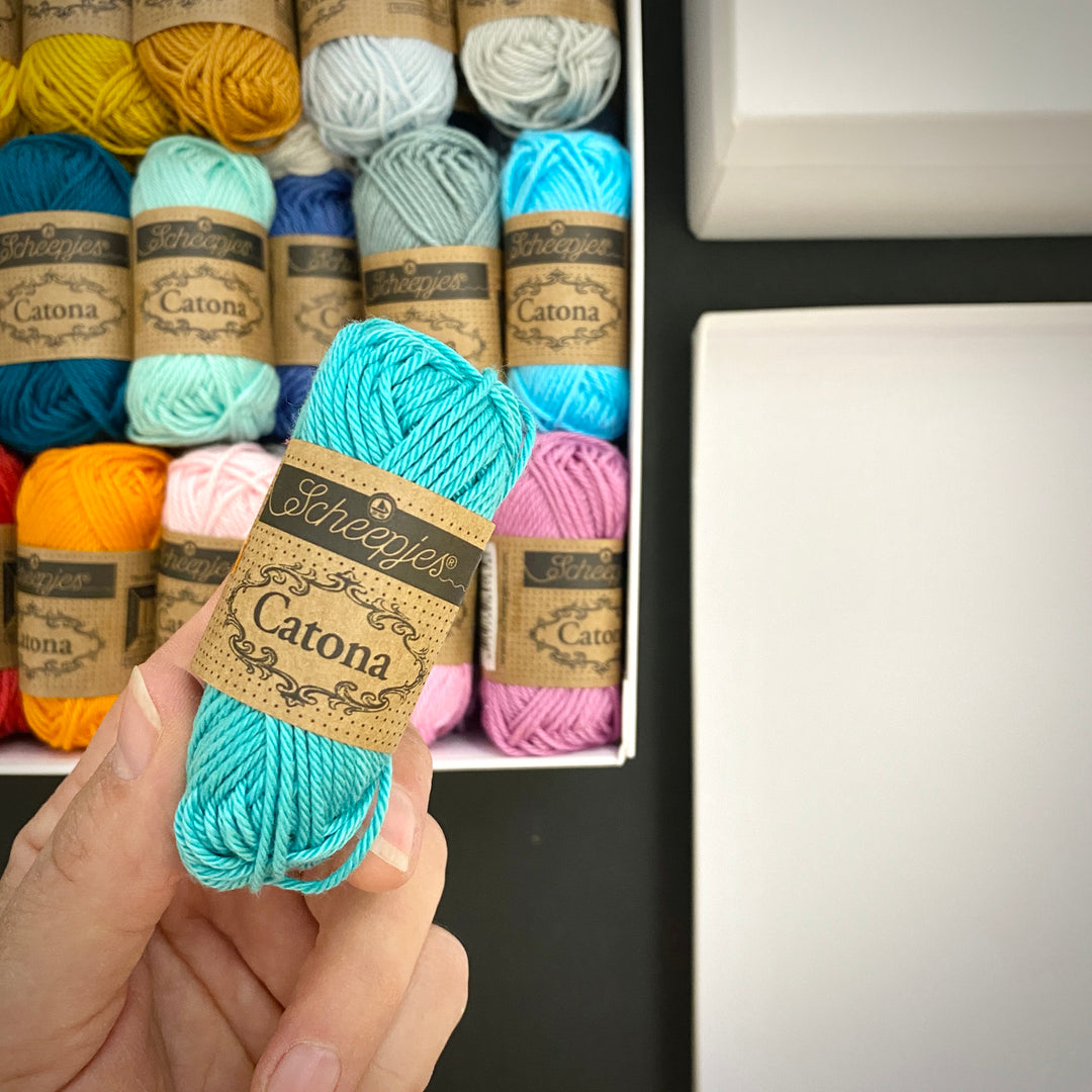 Scheepjes Catona Colour Pack - All 113 Shades of Cotton Yarn in a Gift ...