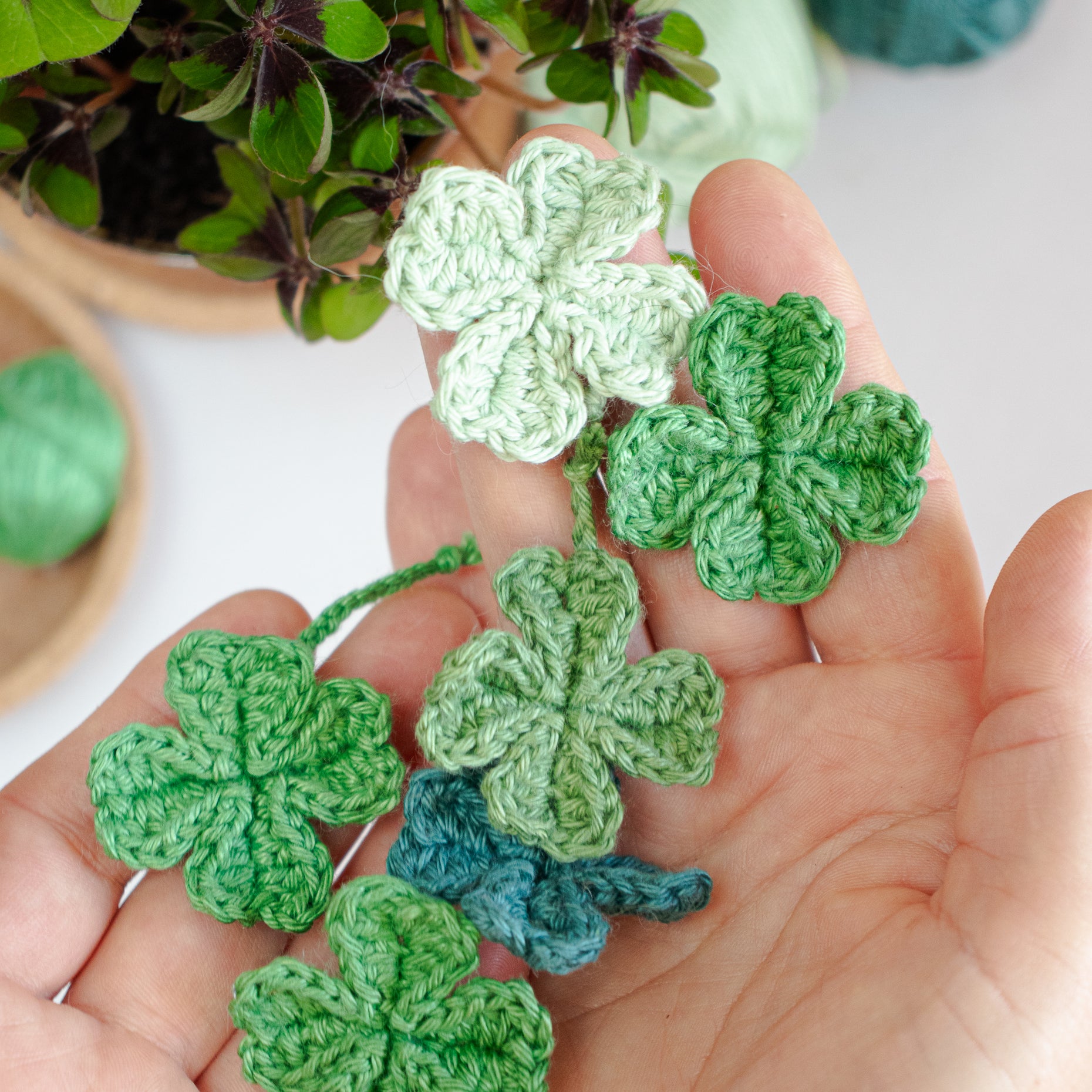 Free Pattern - Four Leaf Lucky Clover – Lalylala Amigurumi