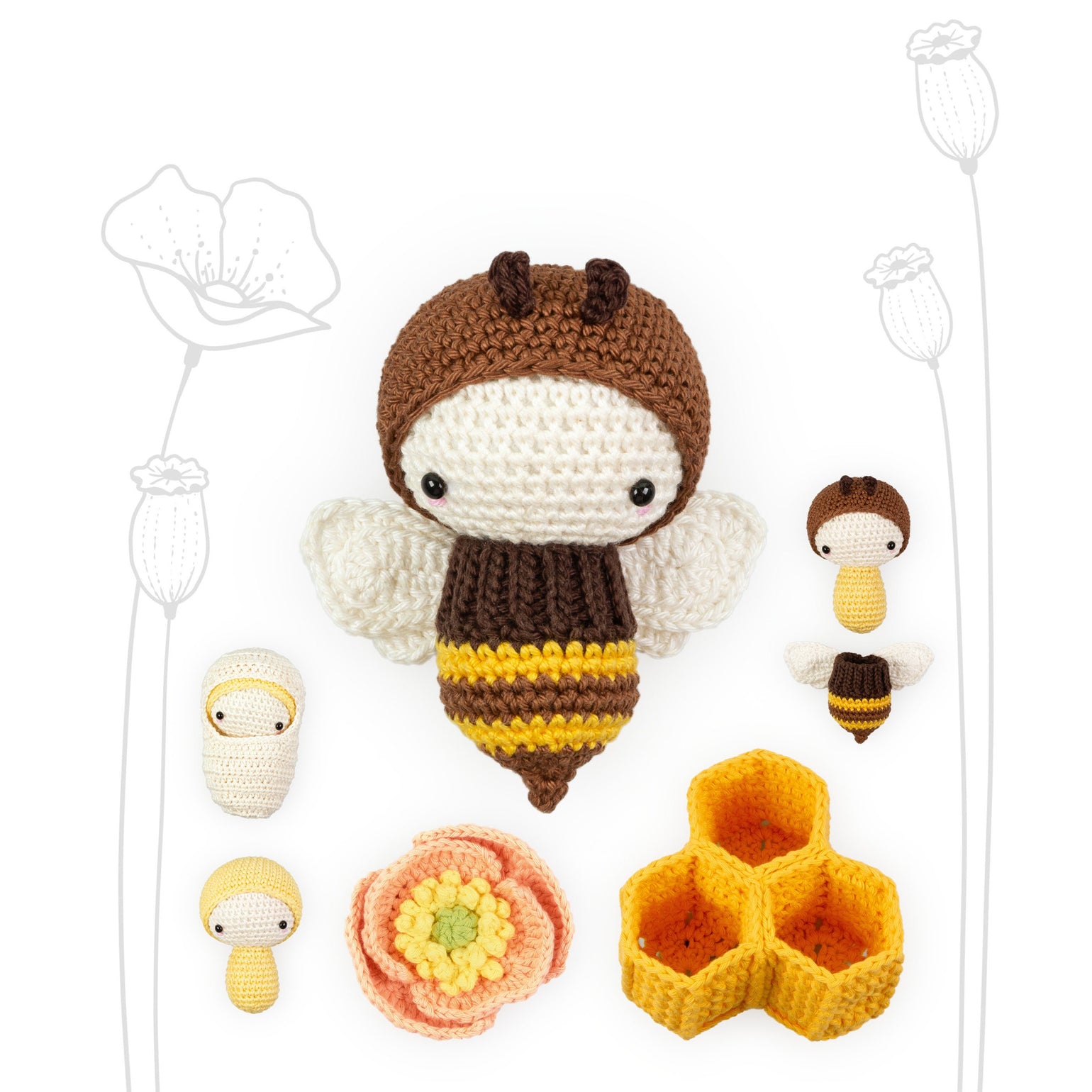 Amigurumi Crochet Pattern . Honey Bee Life Cycle – Lalylala Amigurumi